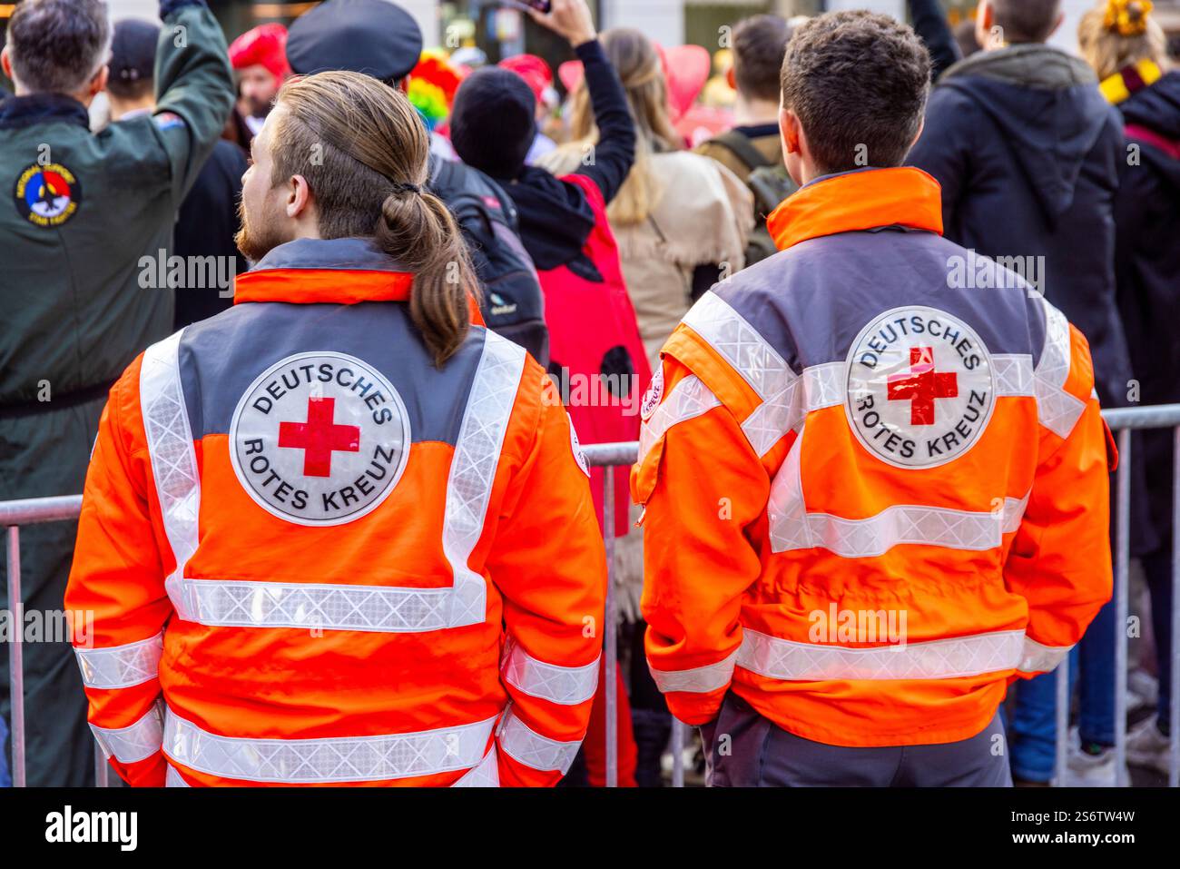 Germany, Dusseldorf, German Red Cross rescue workers Stock Photo - Alamy