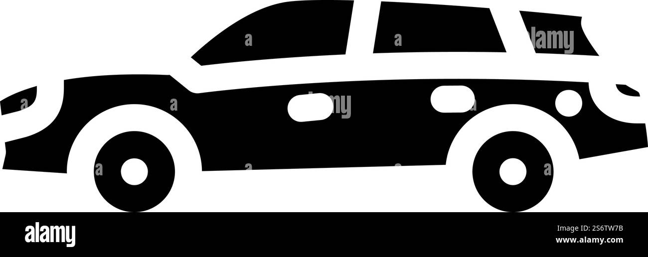 shooting brake car glyph icon vector. shooting brake car sign. isolated ...