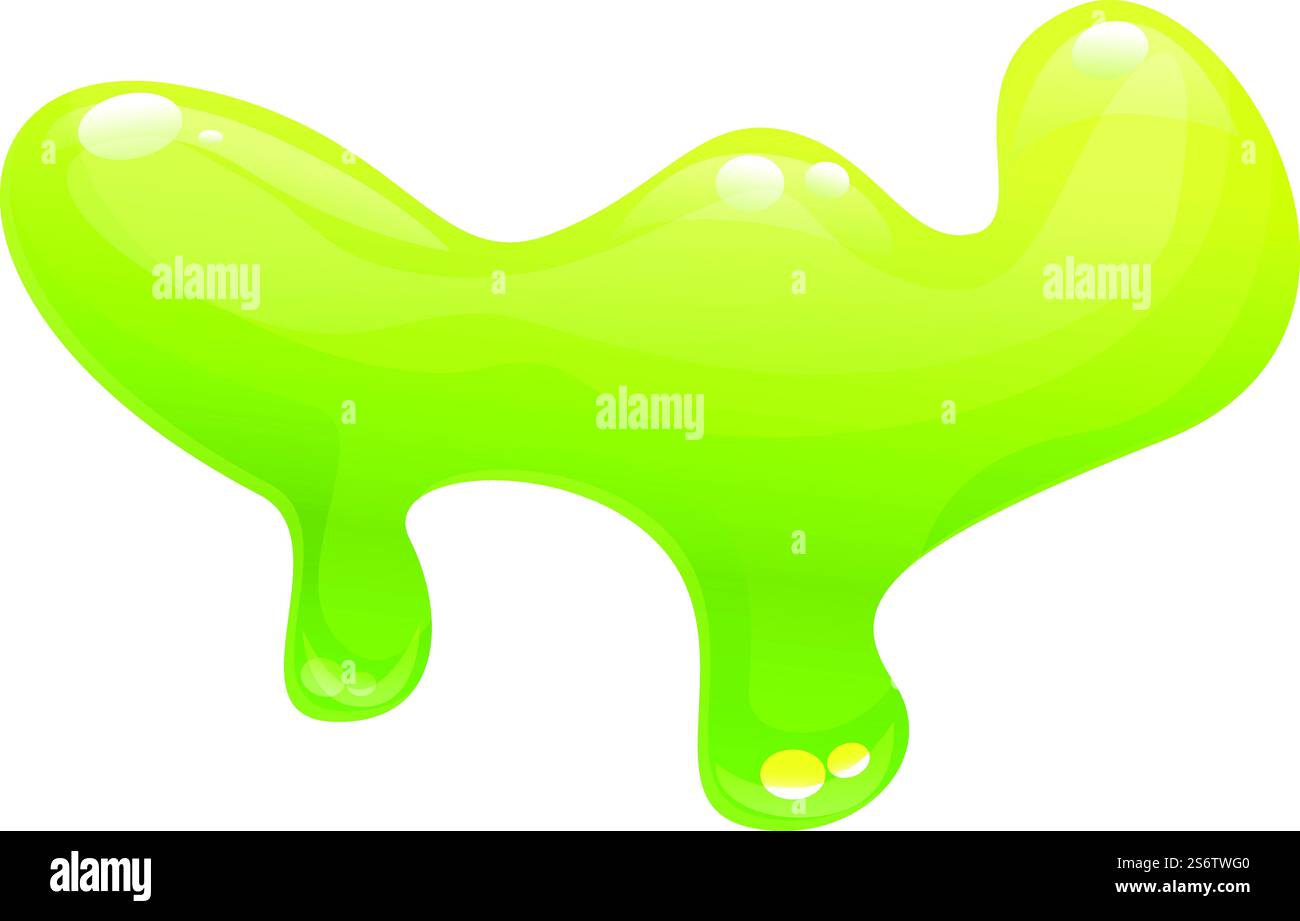 Slime liquid icon cartoon vector. Green sticky. Blob mucus. Slime ...