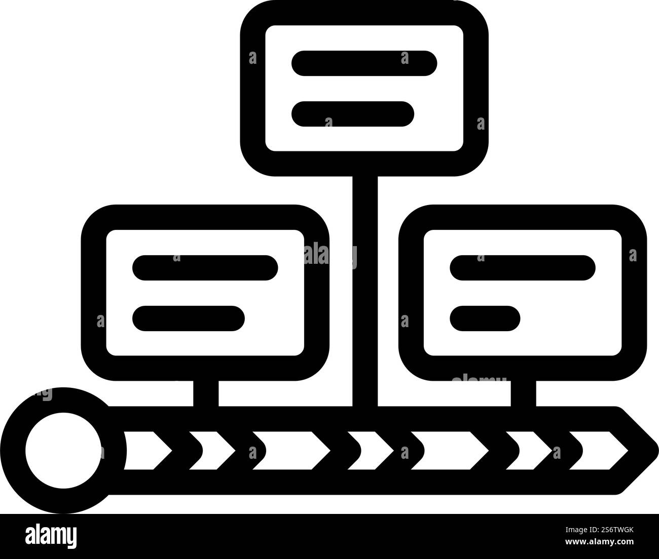 timeline management line icon vector. timeline management sign ...
