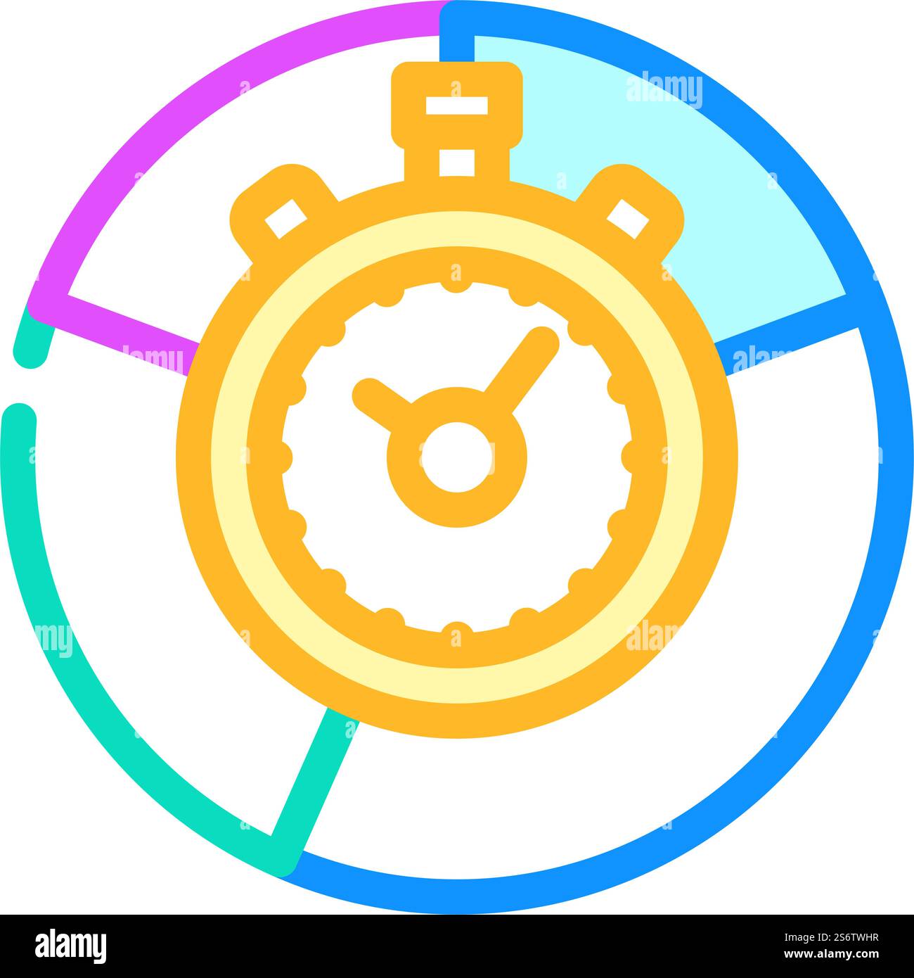 stop watch color icon vector. stop watch sign. isolated symbol ...