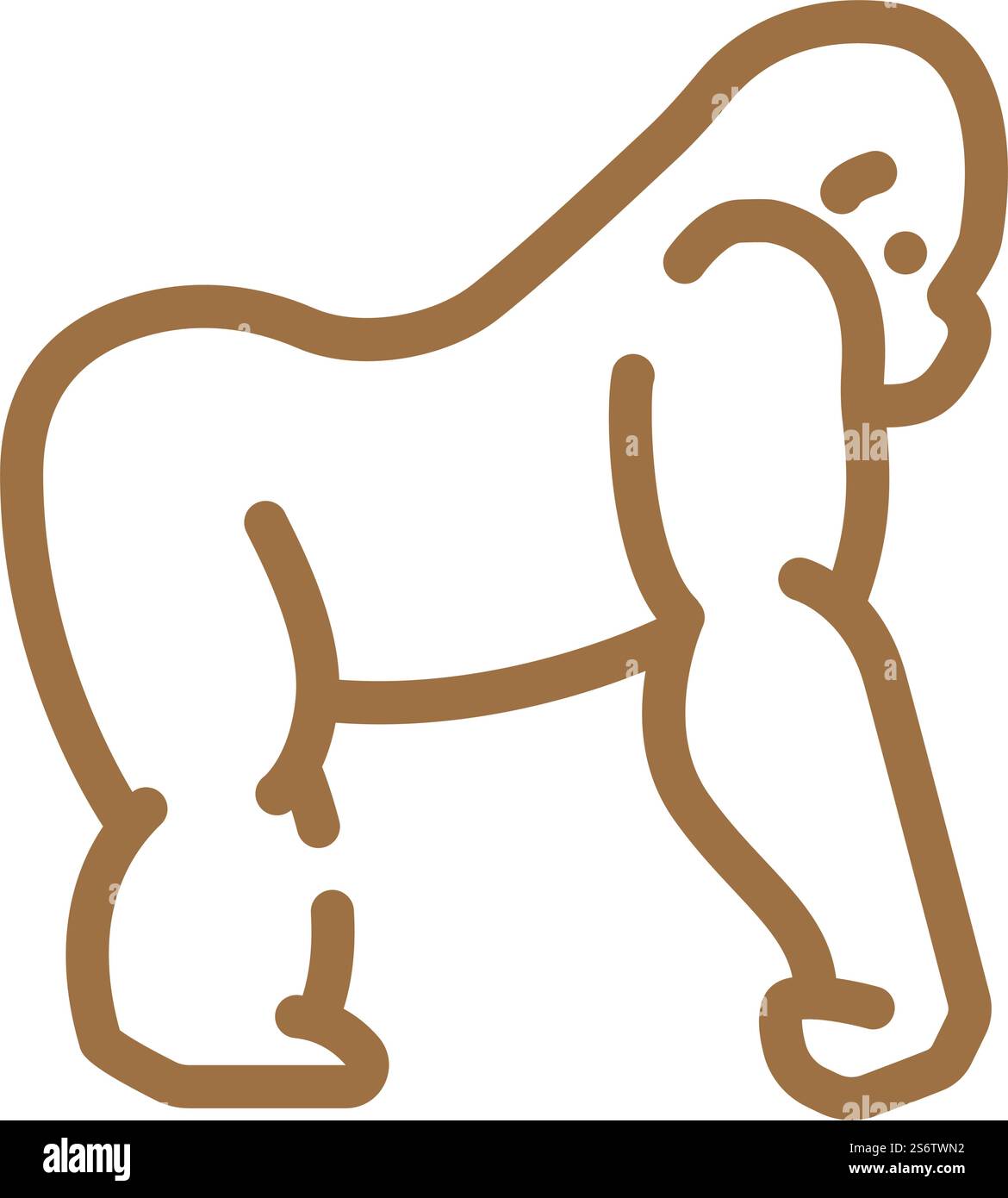 gorilla animal color icon vector. gorilla animal sign. isolated symbol ...