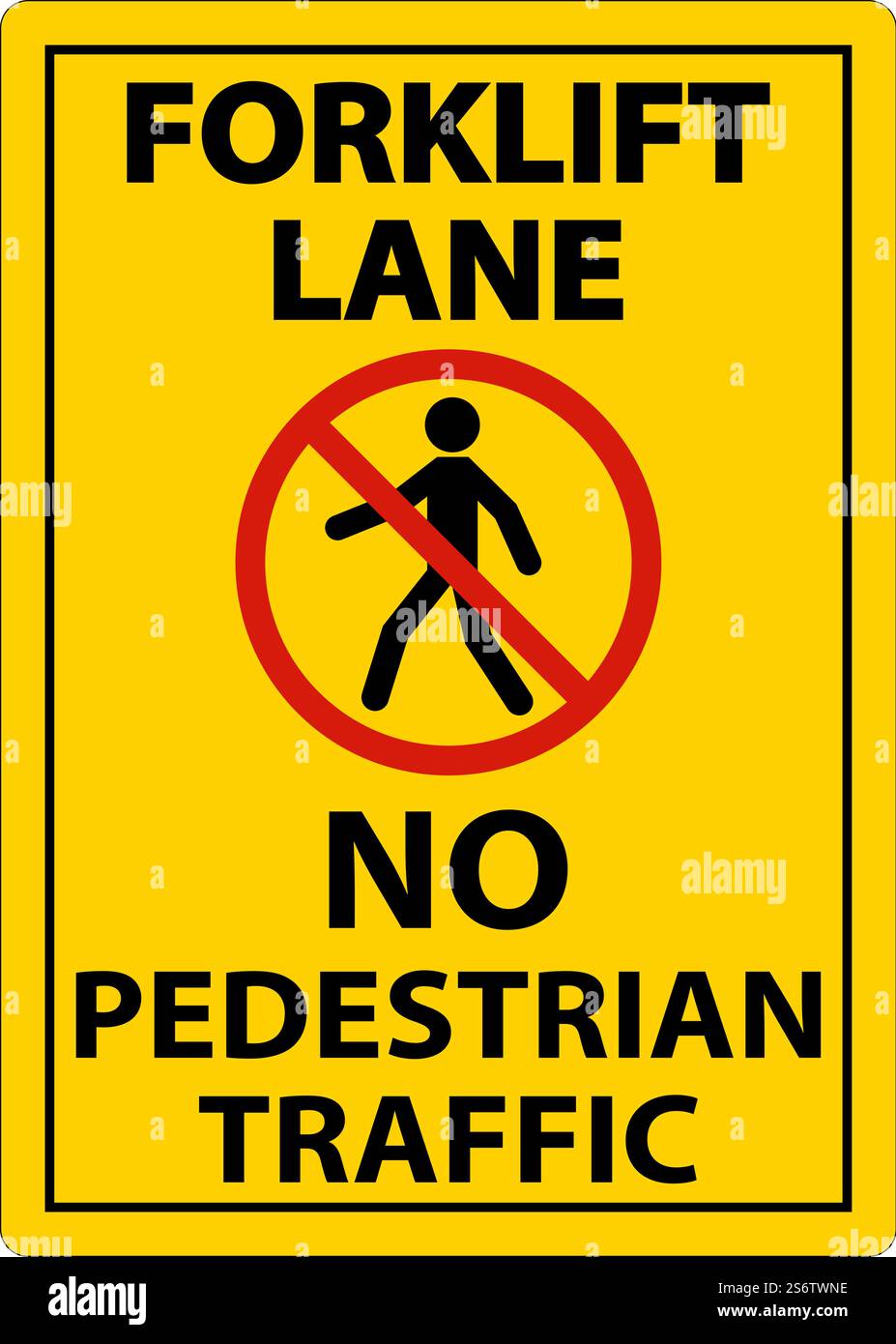 2-Way No Pedestrian Traffic Sign On White Background Stock Vector Image ...
