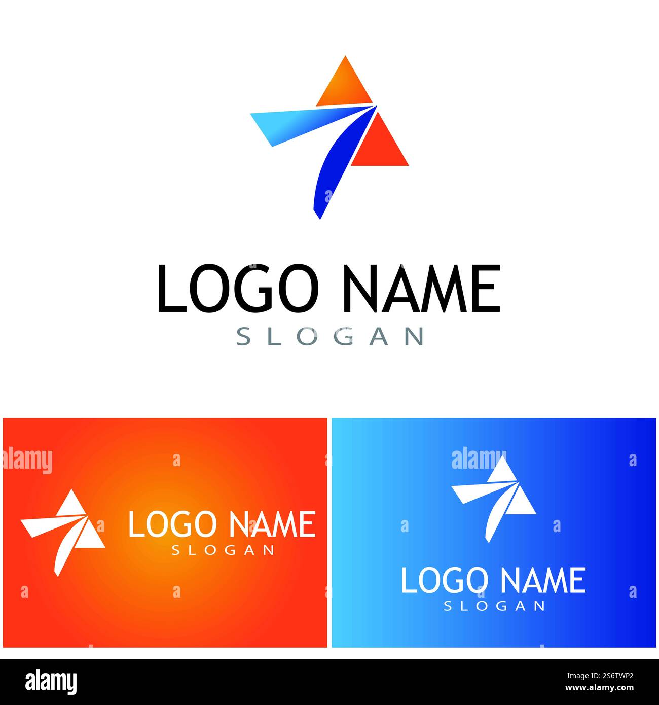 Futuristic Triangle Chain logo design inspiration Stock Vector Image ...