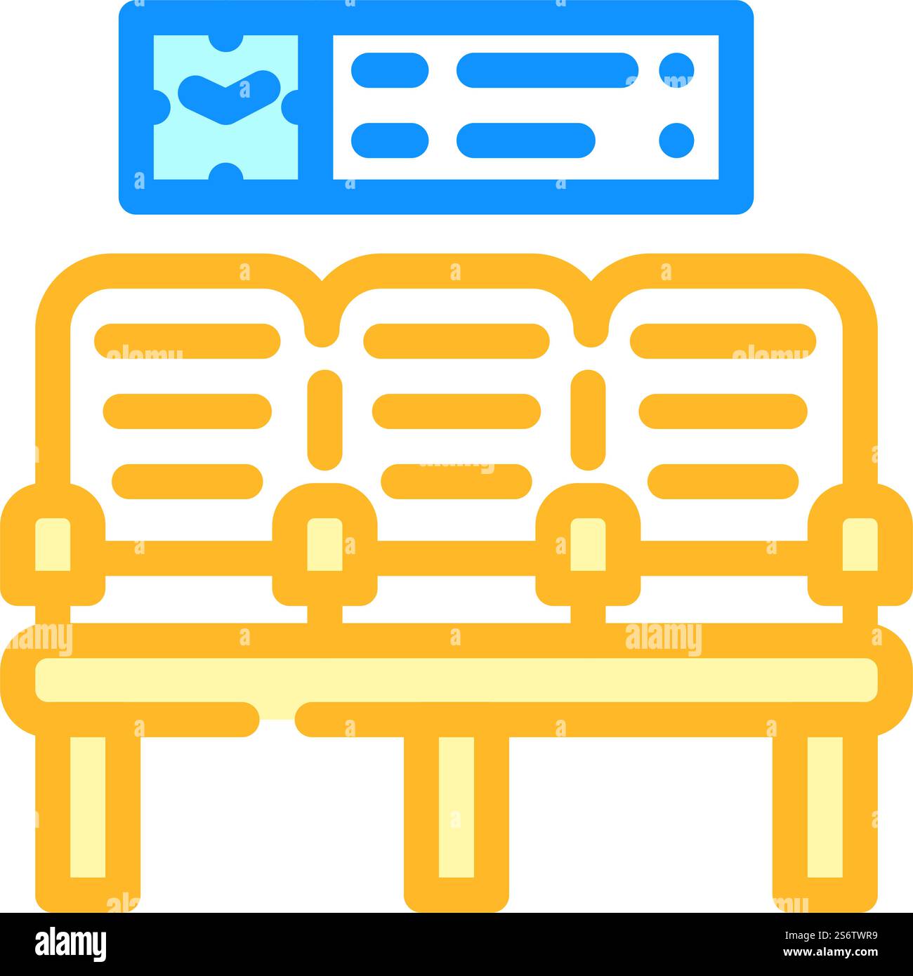 waiting hall seats airport color icon vector. waiting hall seats ...