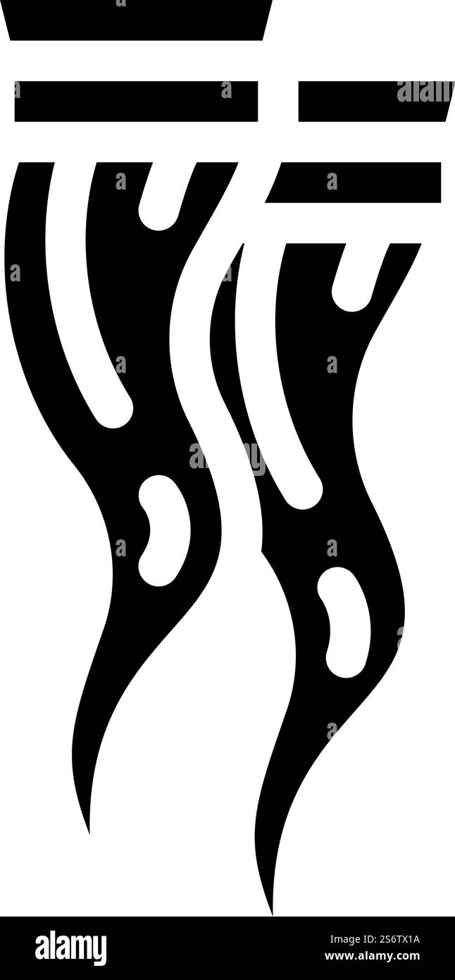 extension hair glyph icon vector. extension hair sign. isolated contour ...