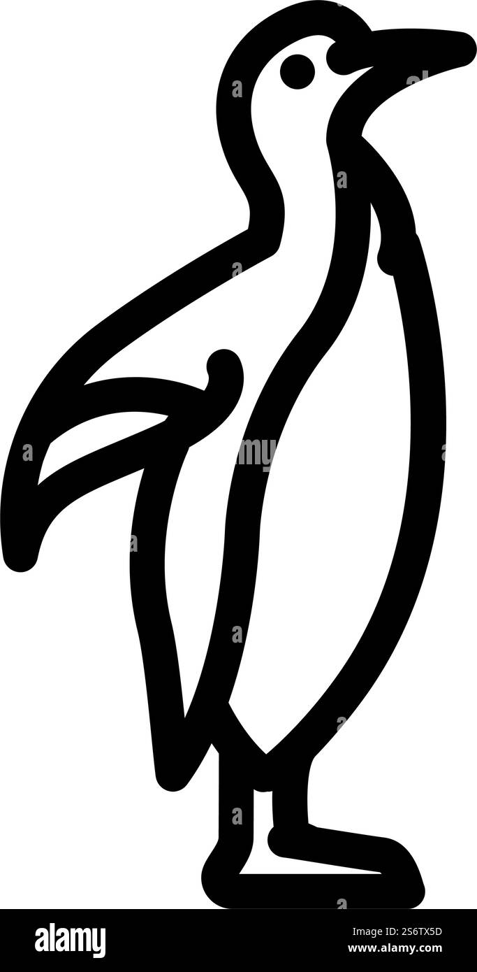 penguin bird line icon vector. penguin bird sign. isolated contour ...