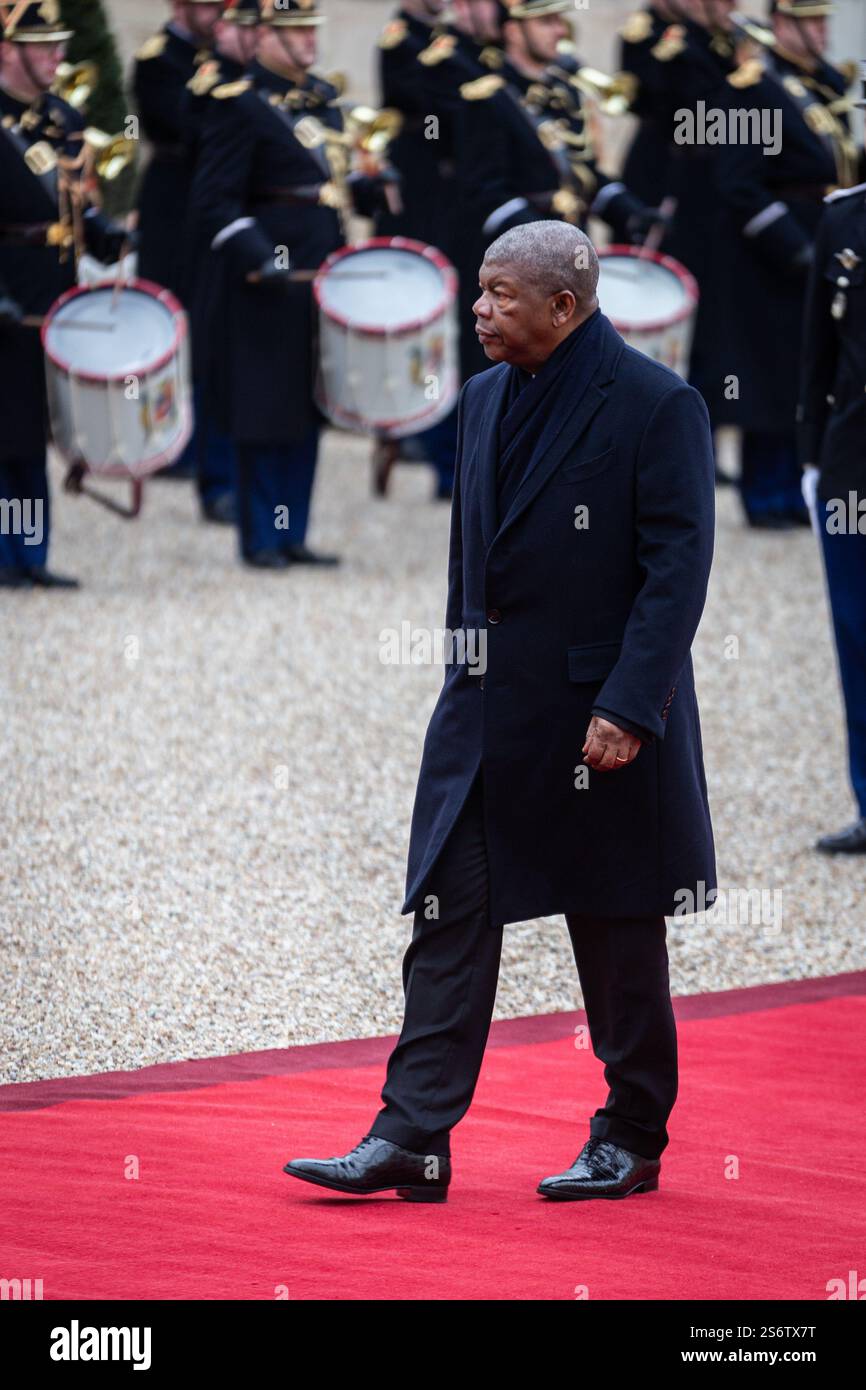 Paris, France. 16th Jan, 2025. The President of the Republic of Angola ...