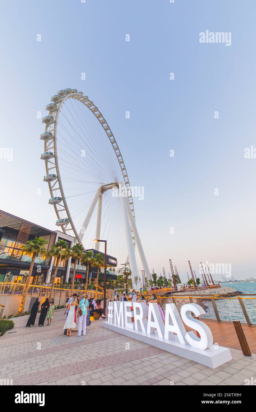 Middle East, United Arab Emirates, Dubai. Dubai Eye, tourist attraction ...