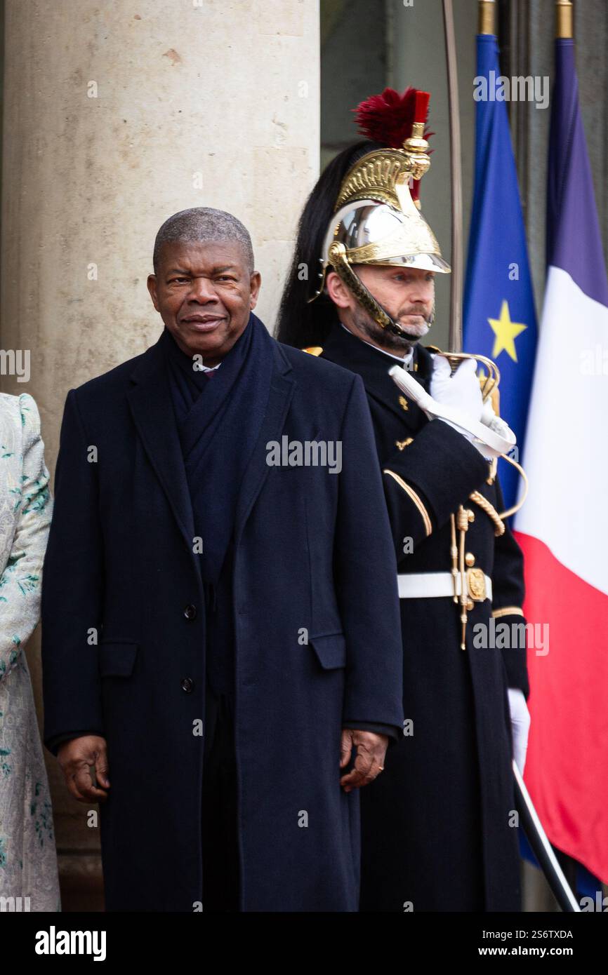 Paris, France. 16th Jan, 2025. President of the Republic of Angola João ...