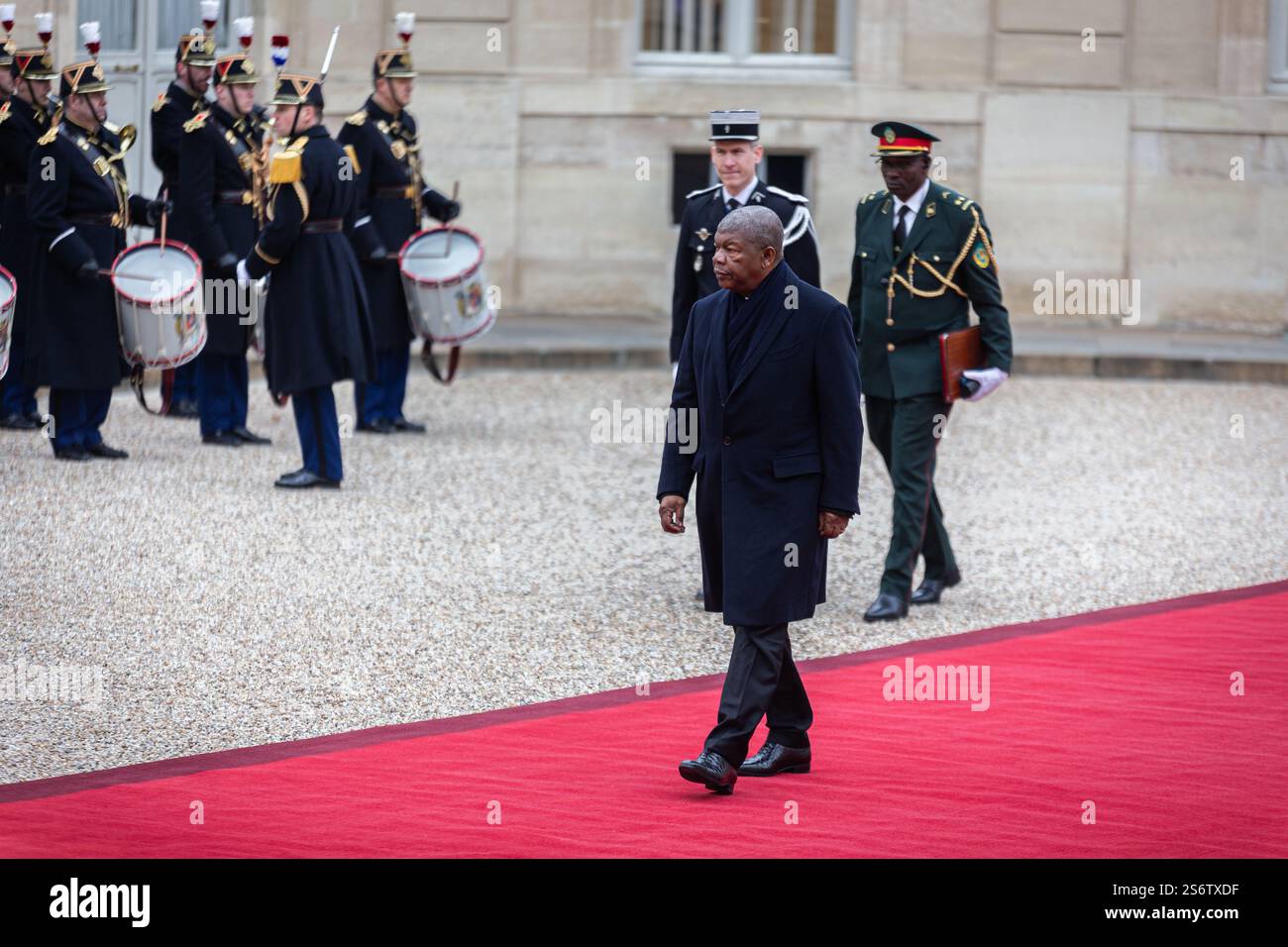 Paris, France. 16th Jan, 2025. The President of the Republic of Angola ...