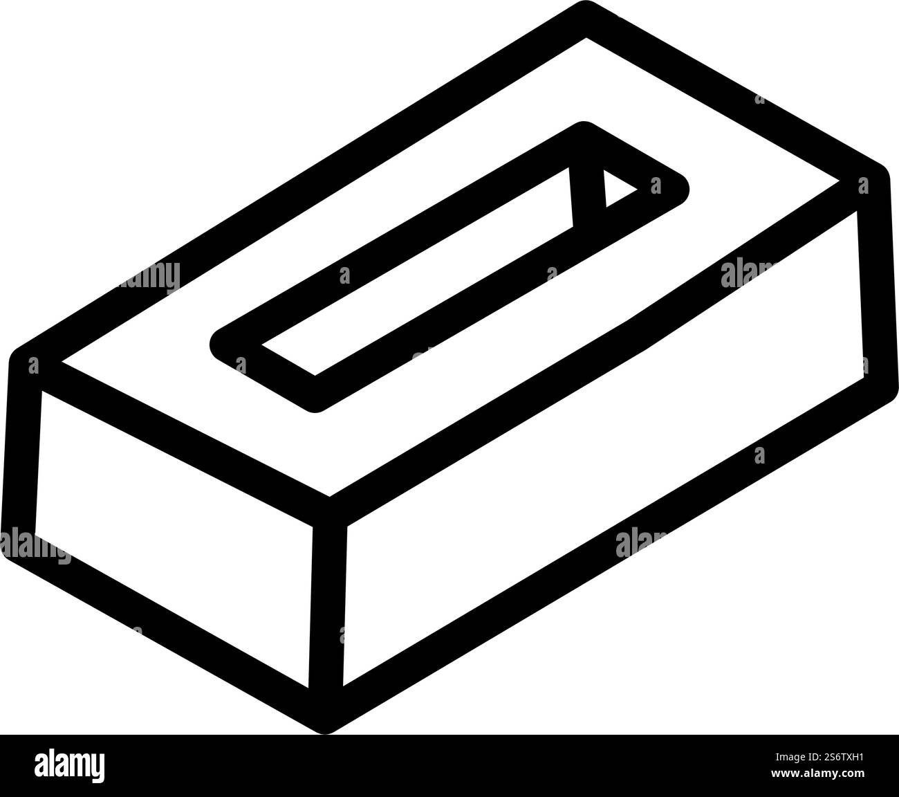 handmade brick line icon vector. handmade brick sign. isolated contour ...