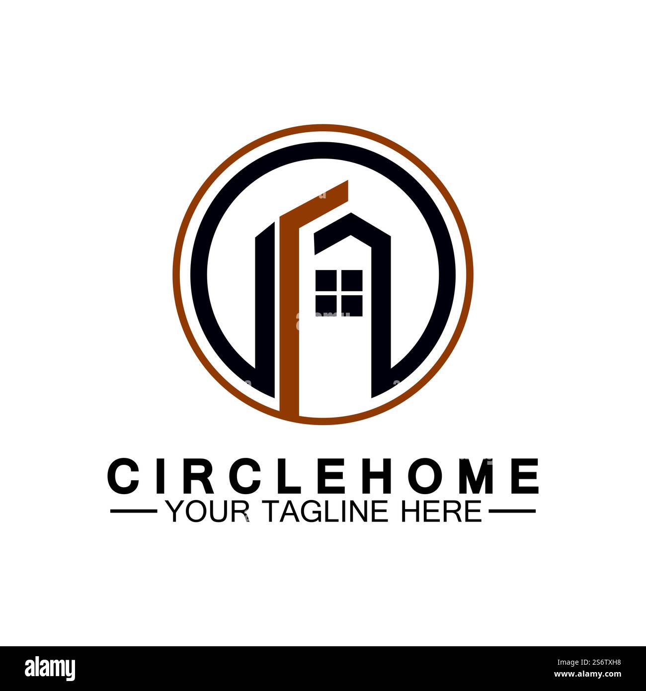 Home circle concept logo symbol vector illustration design Stock Vector Image & Art - Alamy