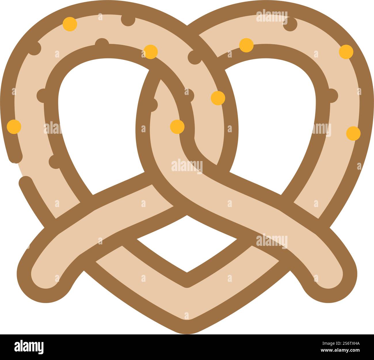 pretzel bakery food color icon vector. pretzel bakery food sign ...