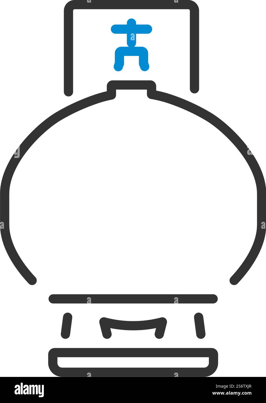 Gas Cylinder Icon. Editable Bold Outline With Color Fill Design. Vector ...