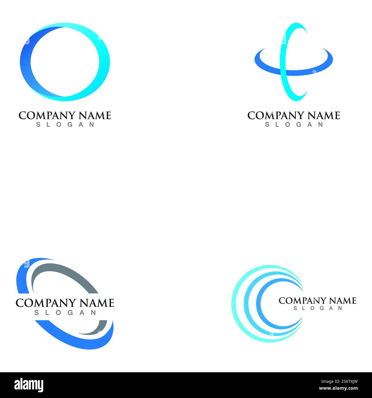 blue circle ellipse logo design Stock Vector Image & Art - Alamy