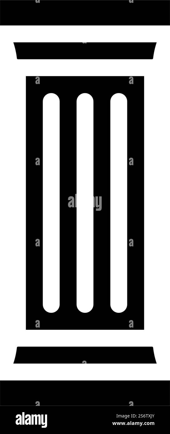 columns and posts glyph icon vector. columns and posts sign. isolated ...