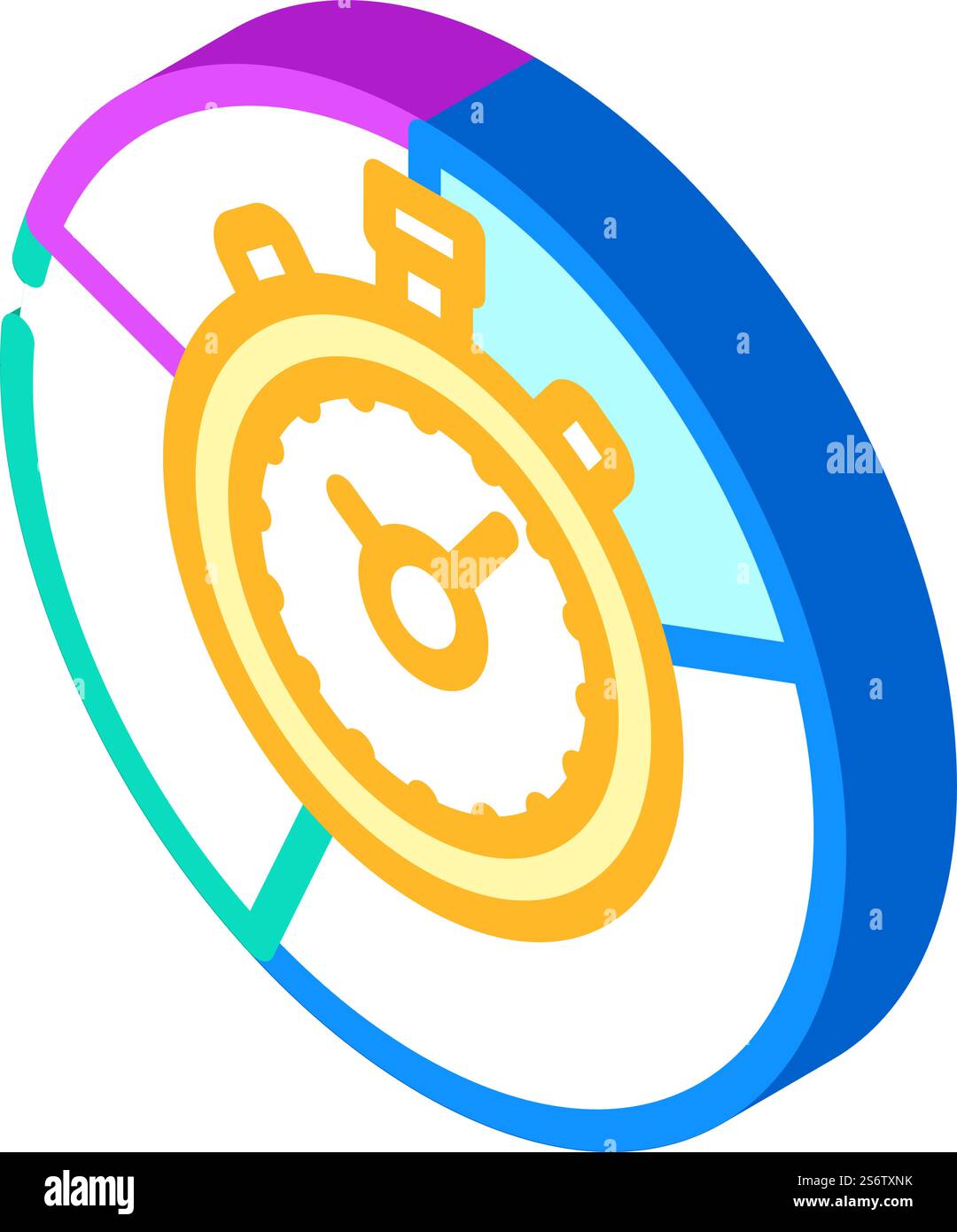 stop watch isometric icon vector. stop watch sign. isolated symbol ...