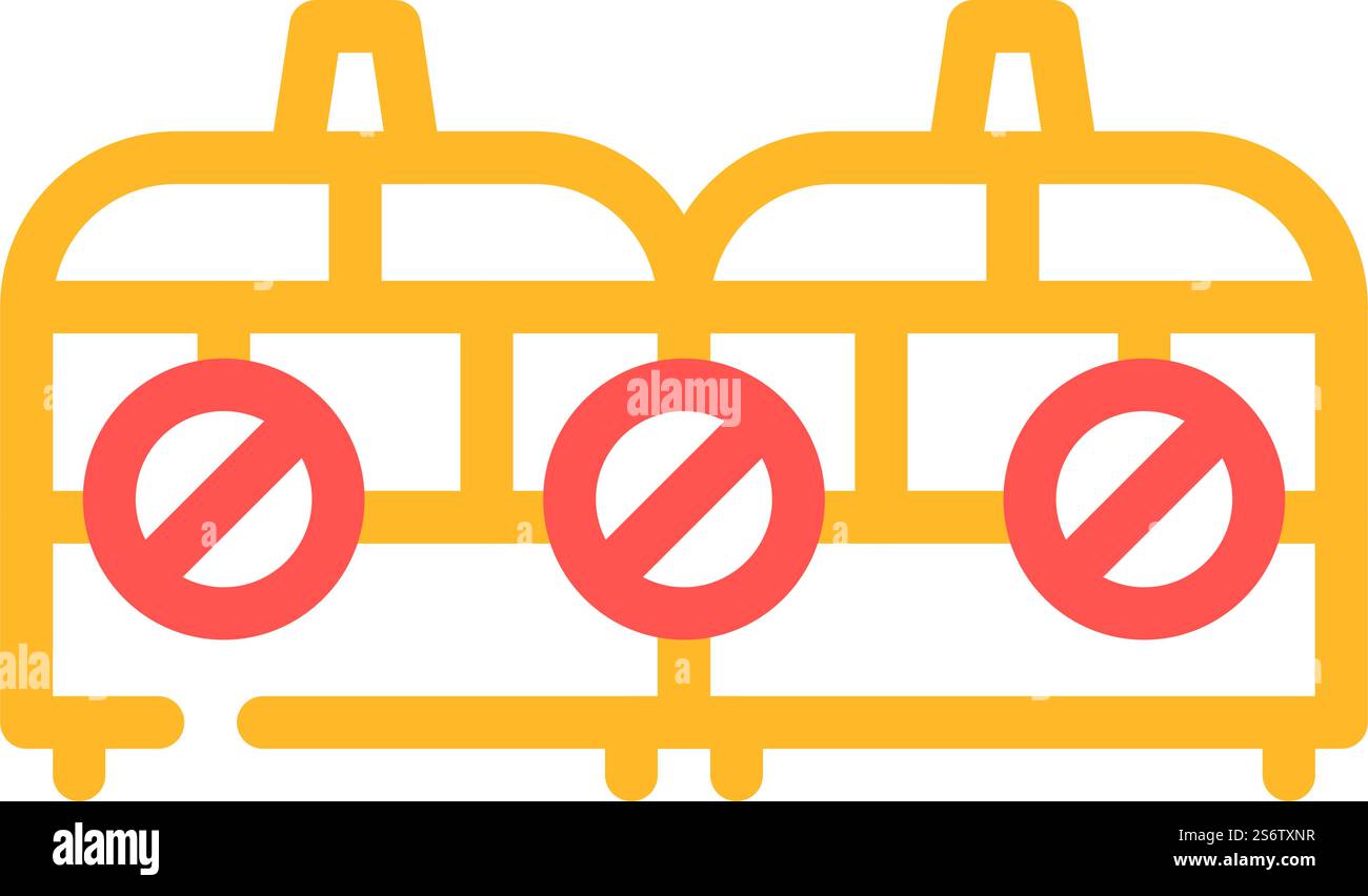 barriers equipment color icon vector. barriers equipment sign. isolated ...