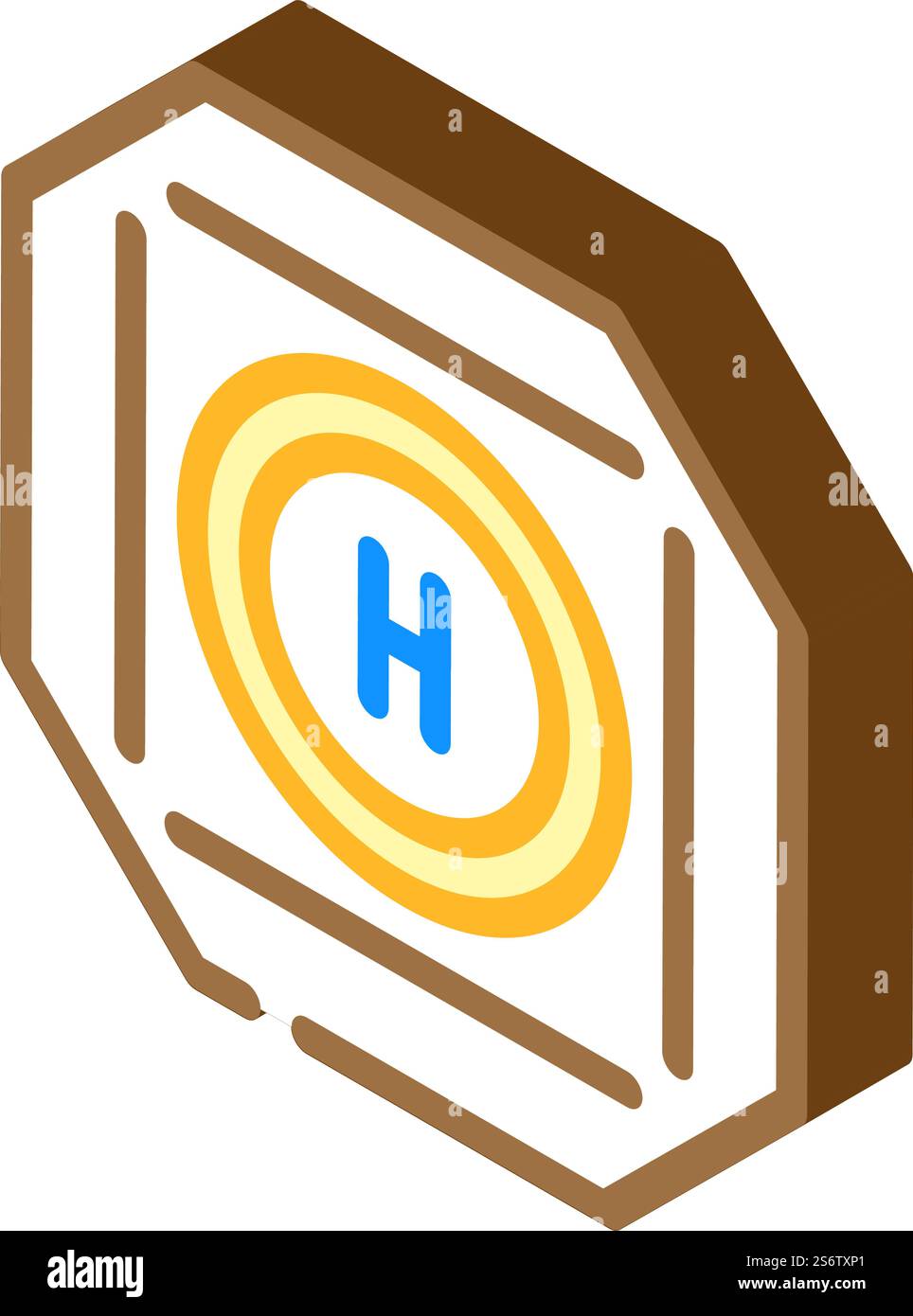 helicopter pad isometric icon vector. helicopter pad sign. isolated ...