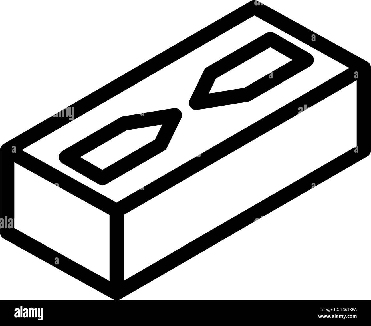 stylish facing brick line icon vector. stylish facing brick sign ...