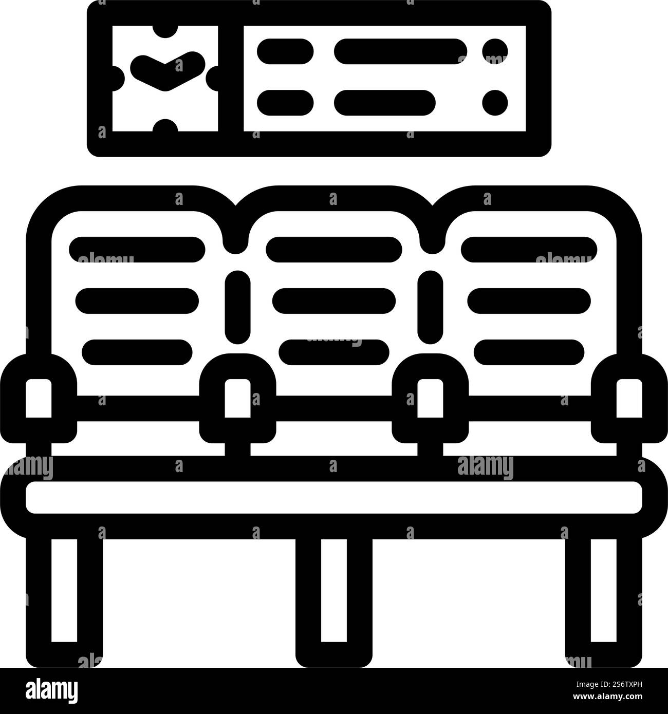 waiting hall seats airport line icon vector. waiting hall seats airport ...