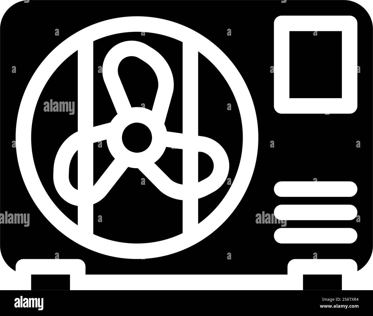 air conditioner glyph icon vector. air conditioner sign. isolated ...