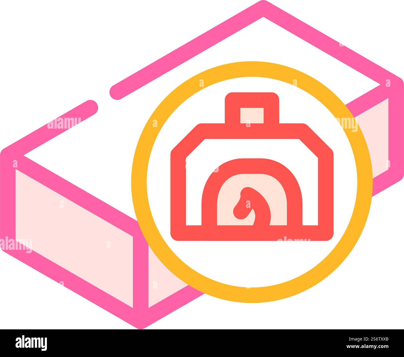 brick for ovens color icon vector. brick for ovens sign. isolated symbol illustration. brick for ...