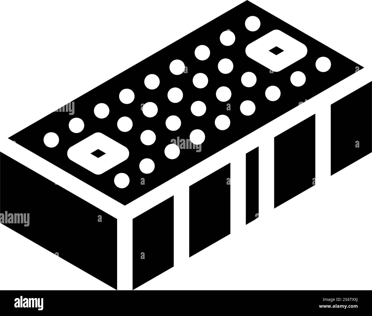 brick for building house glyph icon vector. brick for building house ...