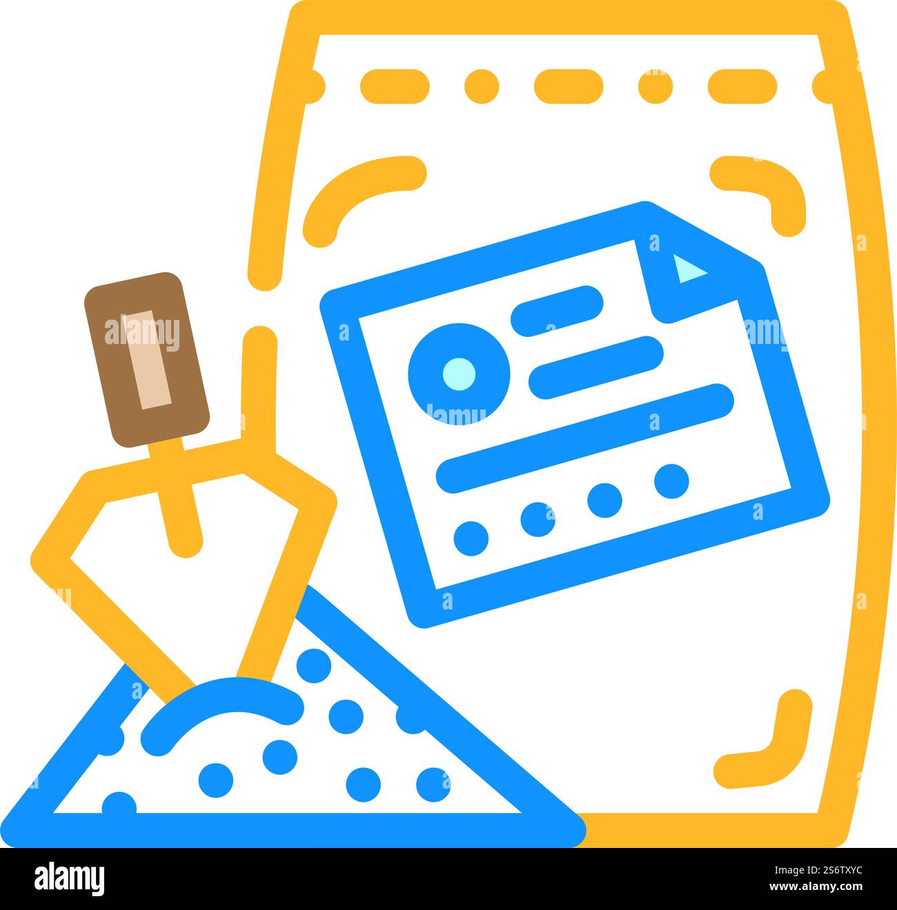 concrete and mortar color icon vector. concrete and mortar sign ...