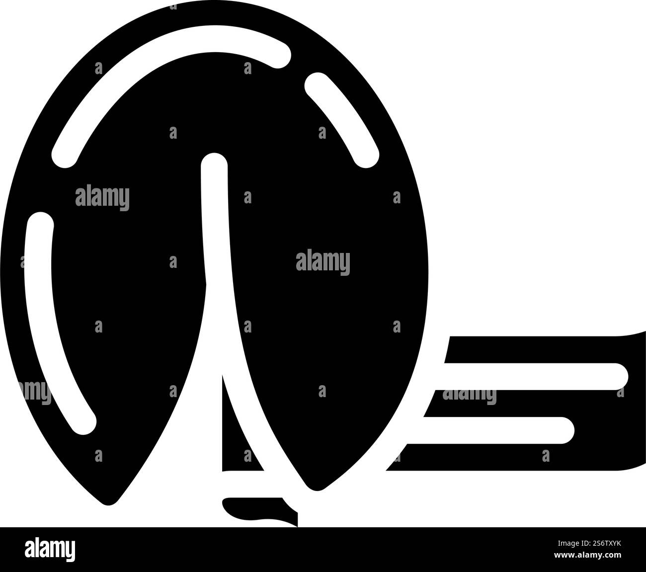 fortune cookies glyph icon vector. fortune cookies sign. isolated ...