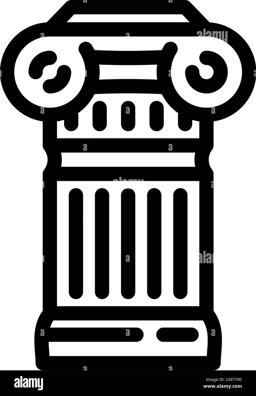column antique building line icon vector. column antique building sign ...
