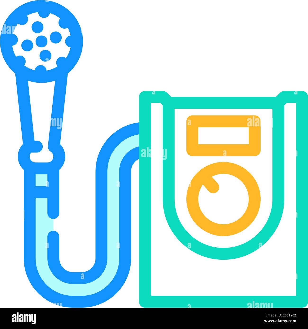 mobile shower color icon vector. mobile shower sign. isolated symbol ...