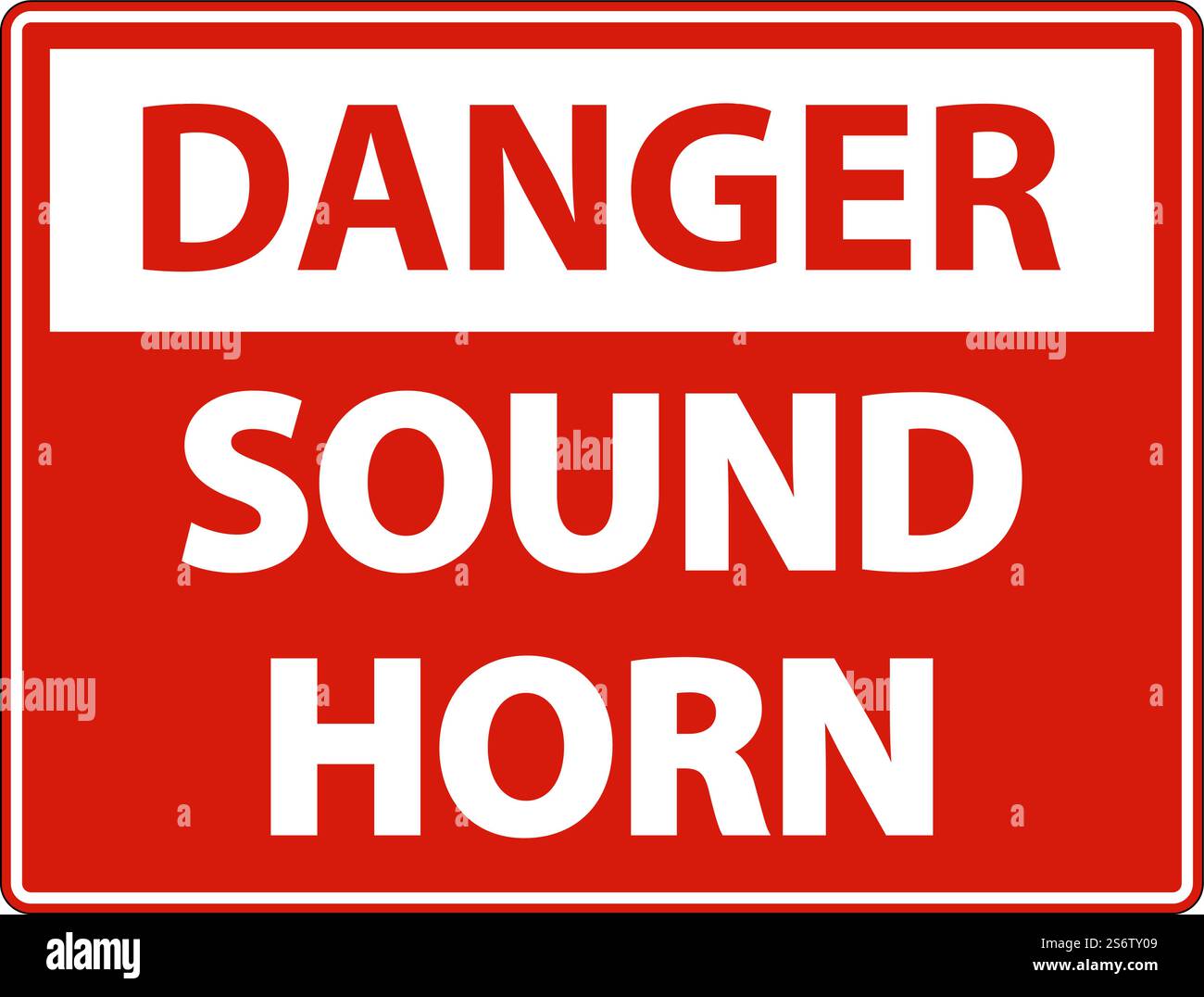 Danger Sound Horn Sign On White Background Stock Vector Image & Art - Alamy