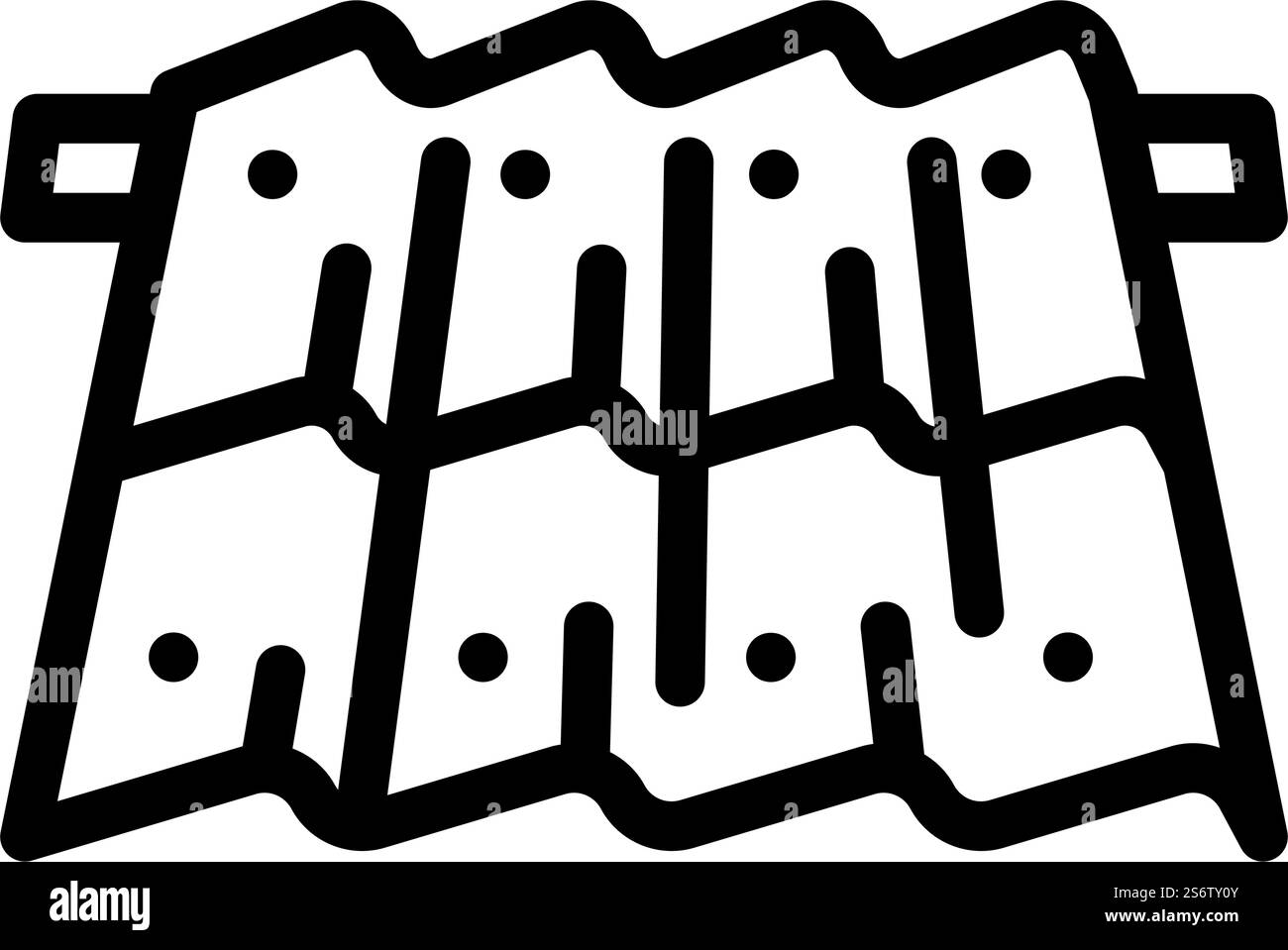 roof building material line icon vector. roof building material sign ...