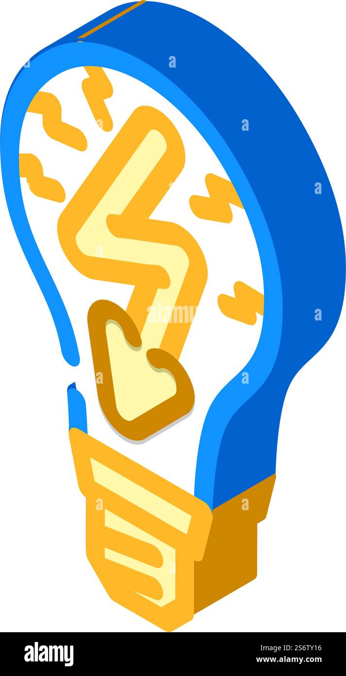 electric light bulb isometric icon vector. electric light bulb sign ...
