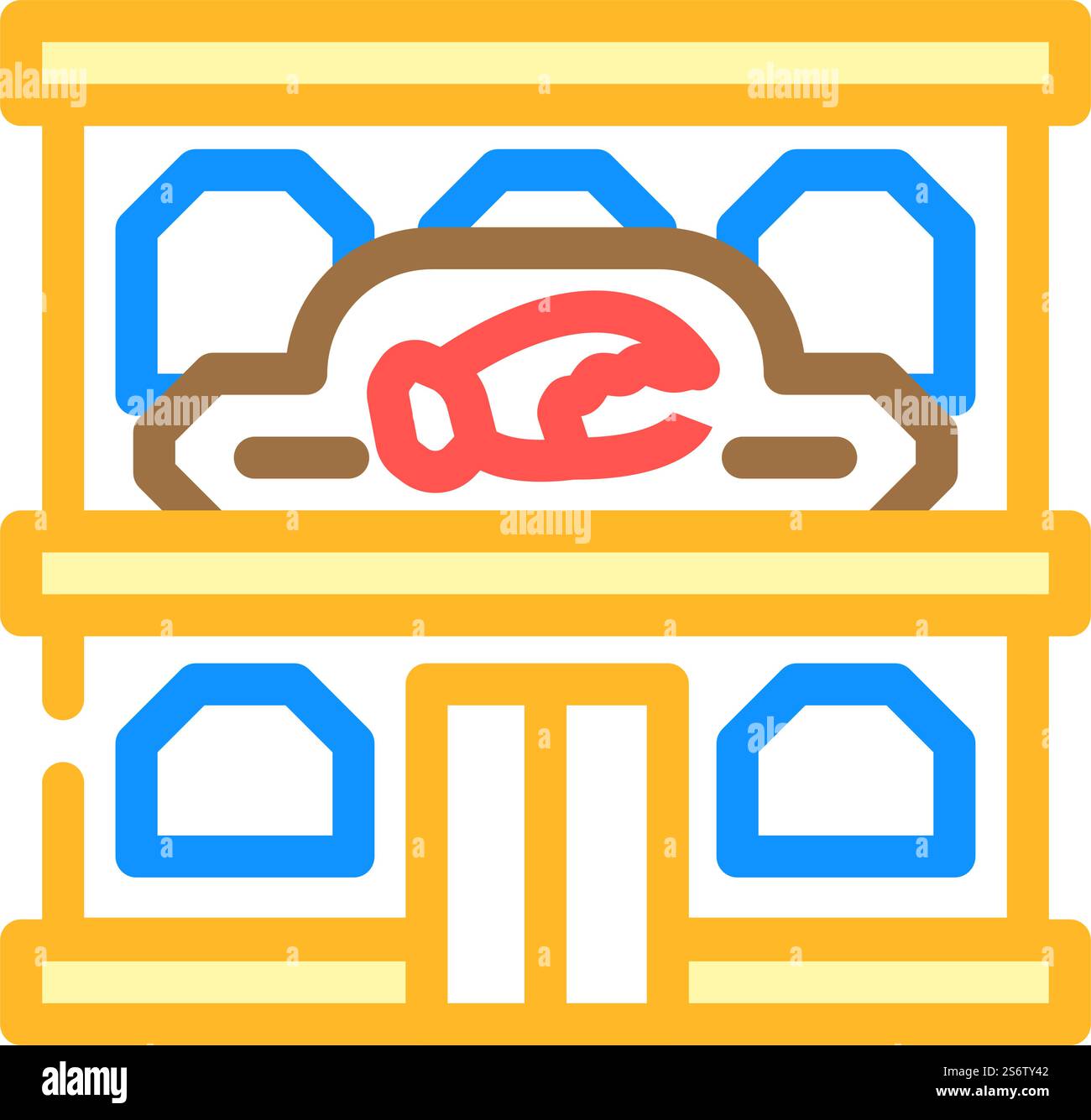 seafood restaurant color icon vector. seafood restaurant sign. isolated ...