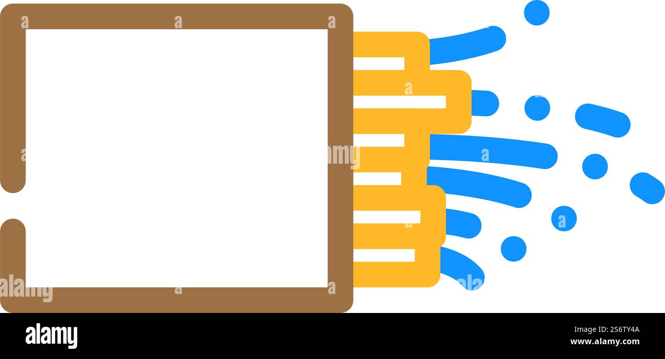 optic cable color icon vector. optic cable sign. isolated symbol ...