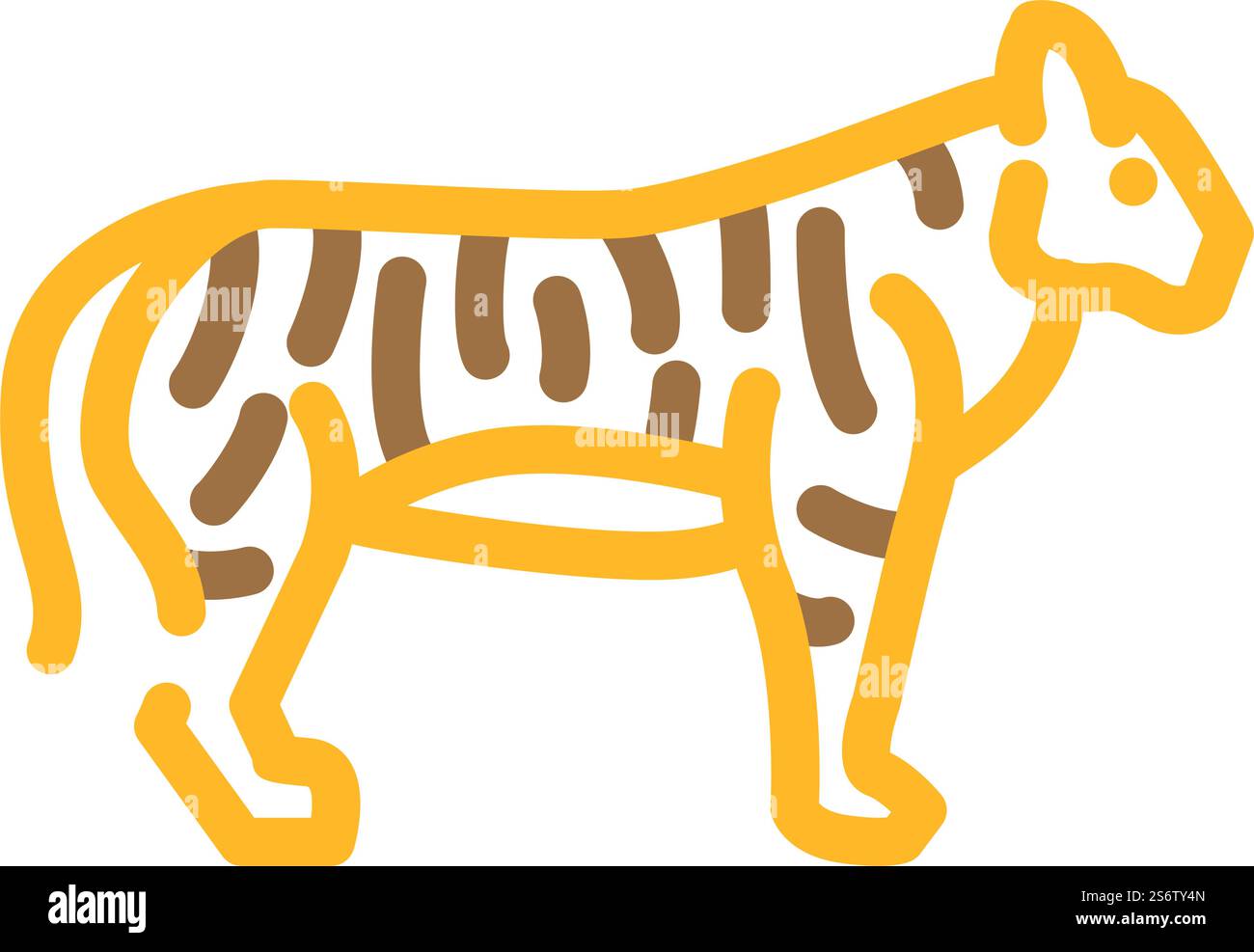 tiger animal color icon vector. tiger animal sign. isolated symbol ...