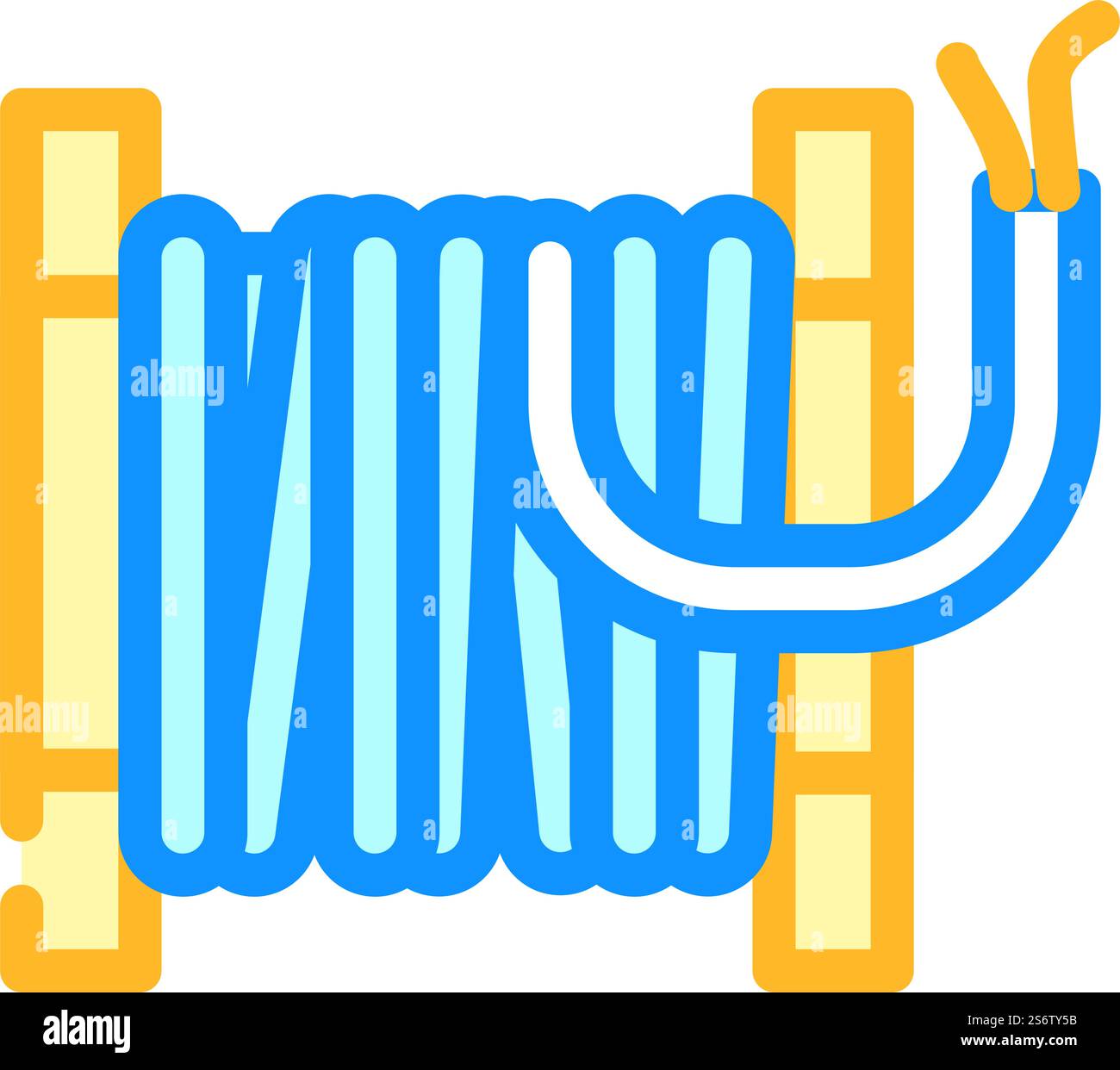 bobbin cable color icon vector. bobbin cable sign. isolated symbol ...