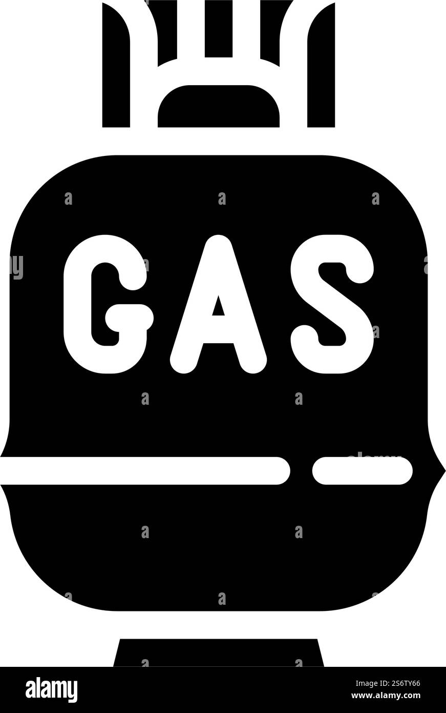 gas cylinder glyph icon vector. gas cylinder sign. isolated contour ...