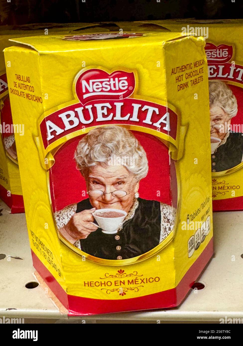 Supermarket shelf, Nestle products, Chocolat Abuelita is a traditional ...