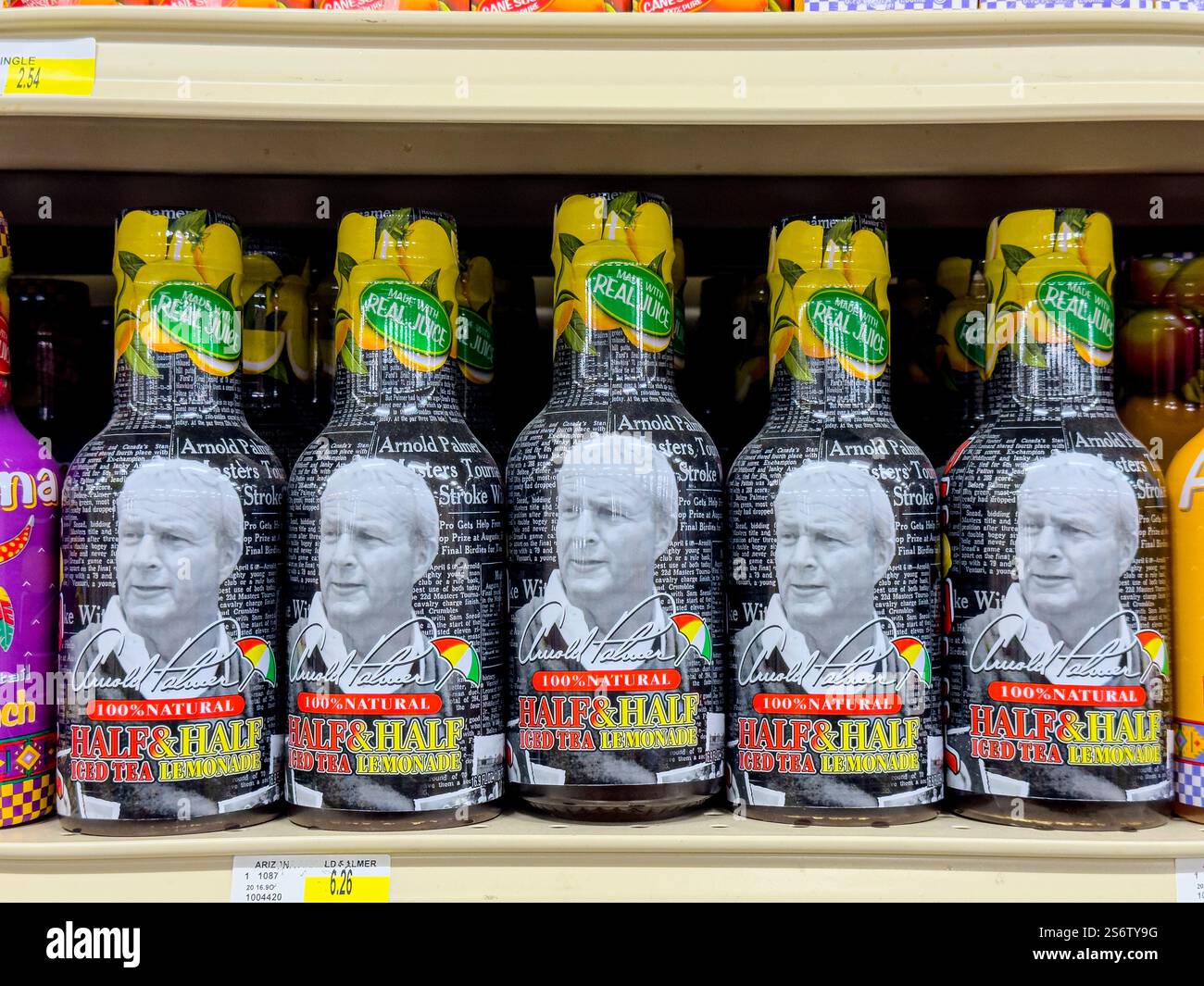 Supermarket shelf, famous golfer Arnold Palmer's drink Stock Photo - Alamy