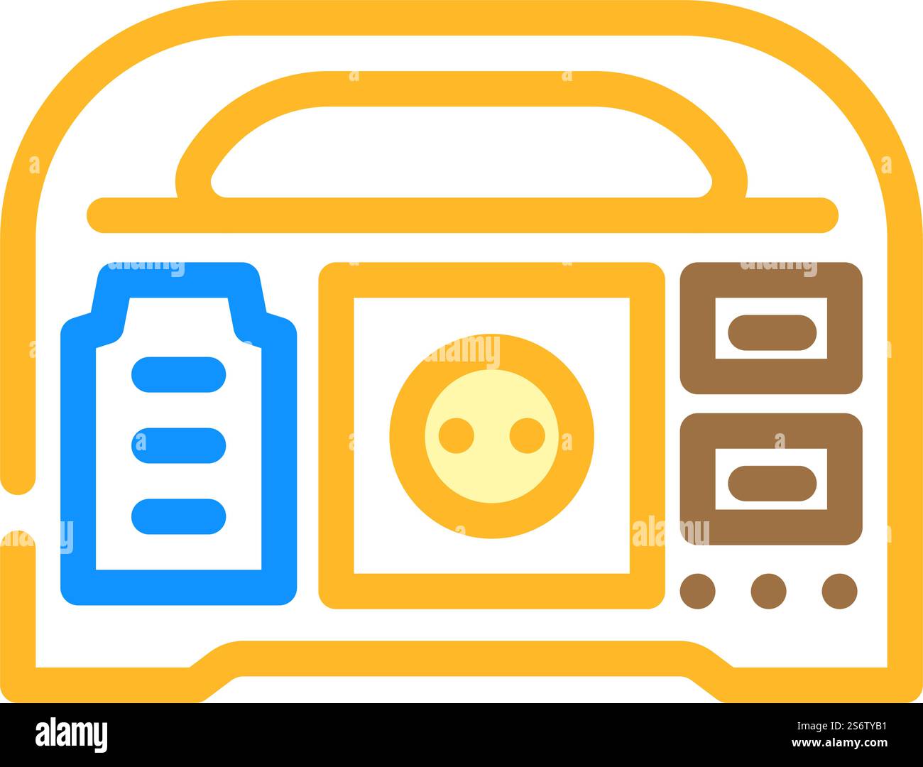 portable power station color icon vector. portable power station sign ...