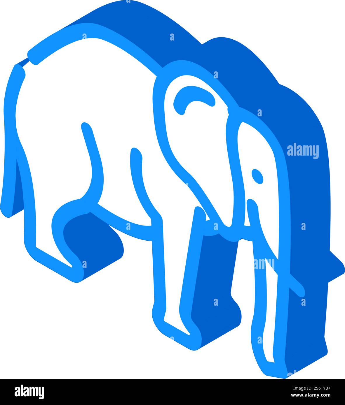 elephant animal isometric icon vector. elephant animal sign. isolated ...