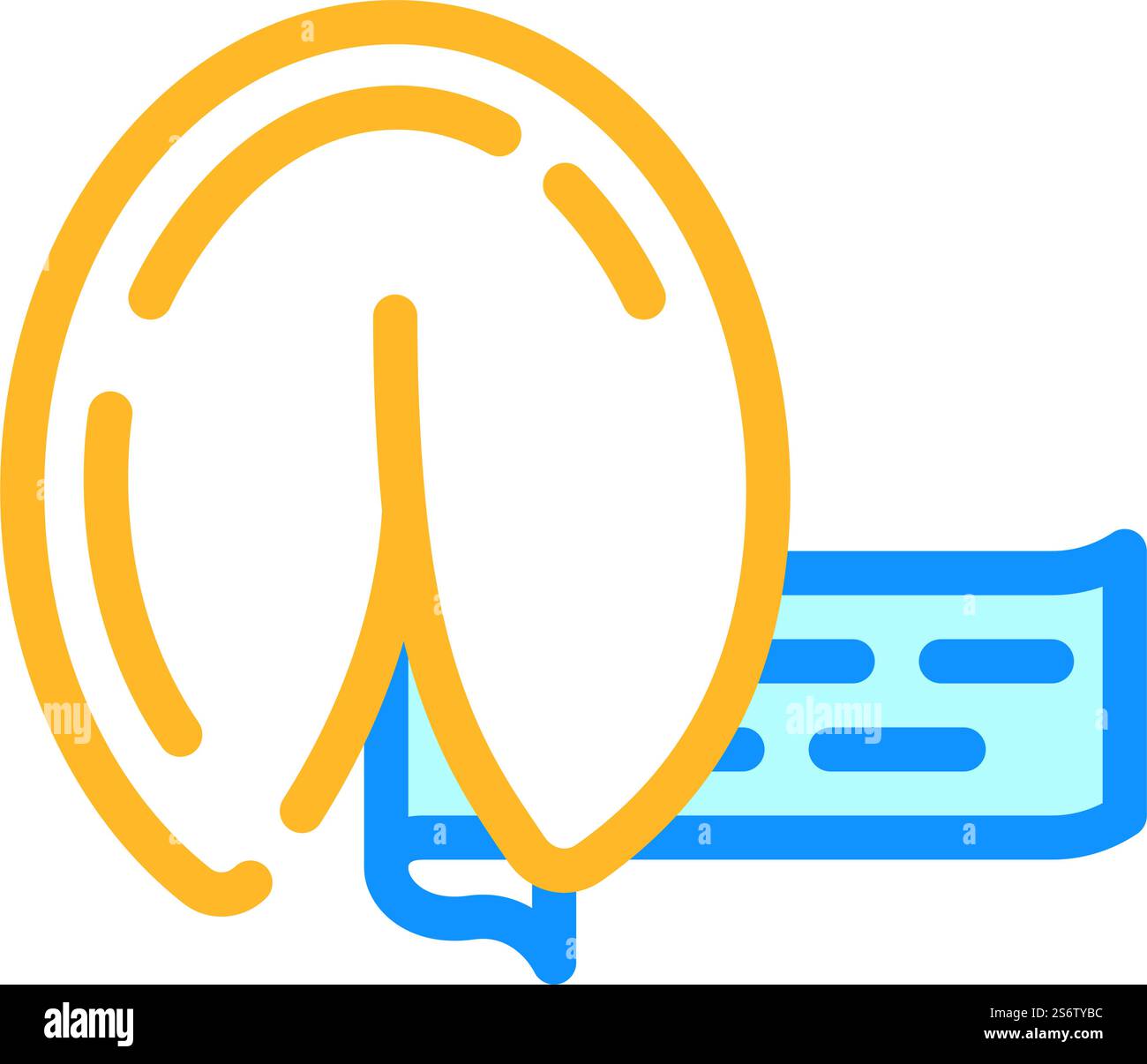 fortune cookies color icon vector. fortune cookies sign. isolated ...