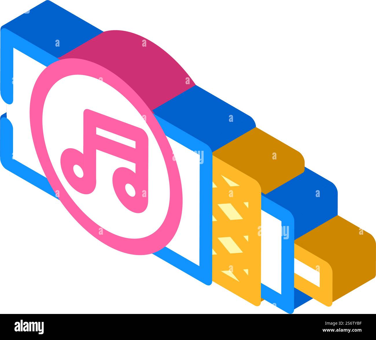 audio cable isometric icon vector. audio cable sign. isolated symbol ...