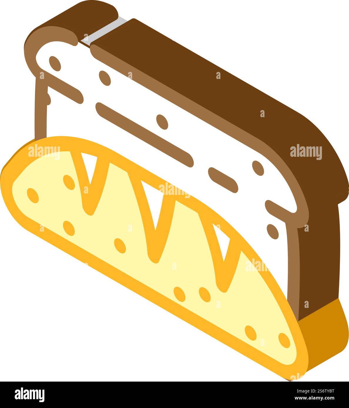 loaf bread isometric icon vector. loaf bread sign. isolated symbol ...