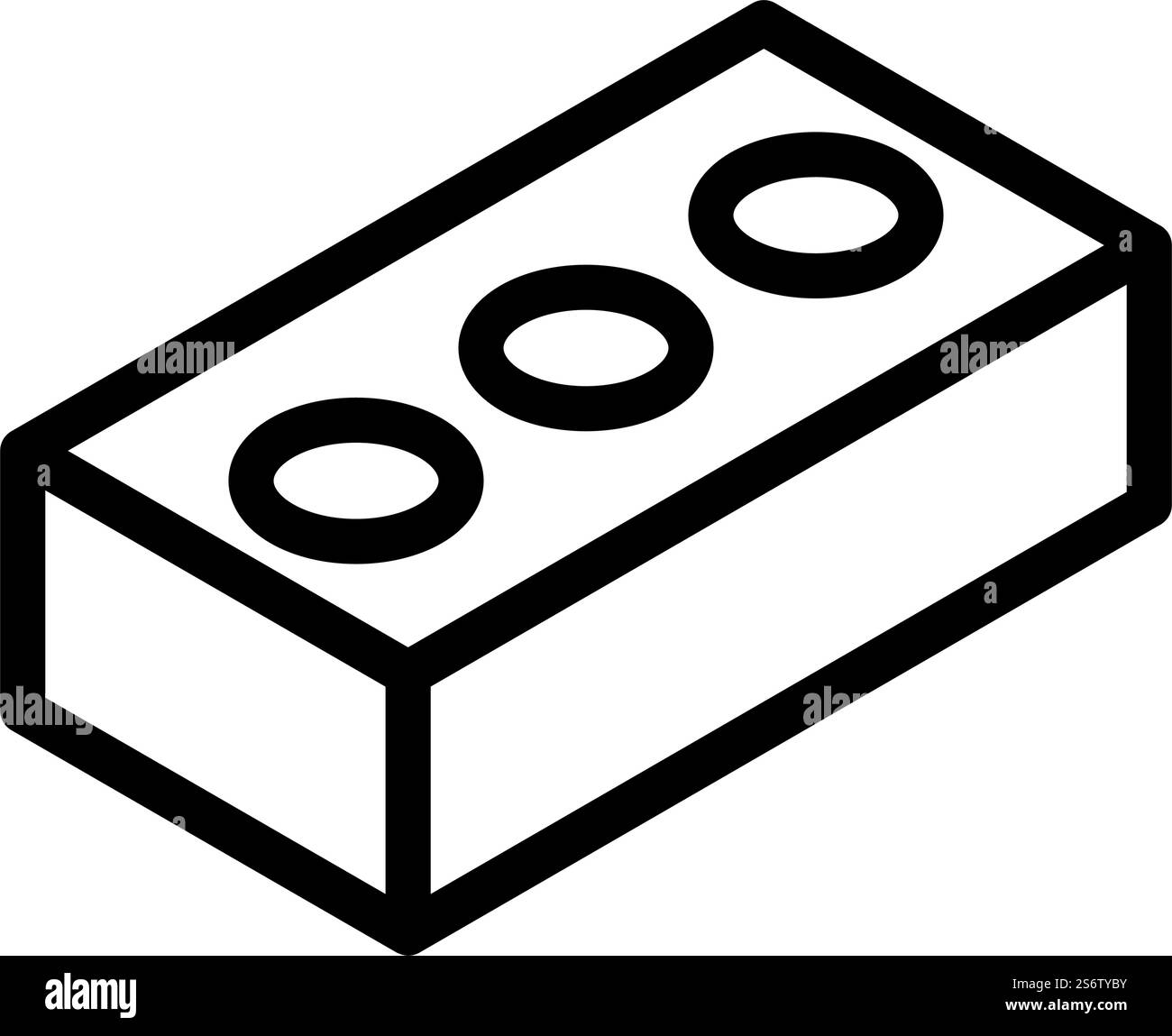 hollow brick line icon vector. hollow brick sign. isolated contour ...