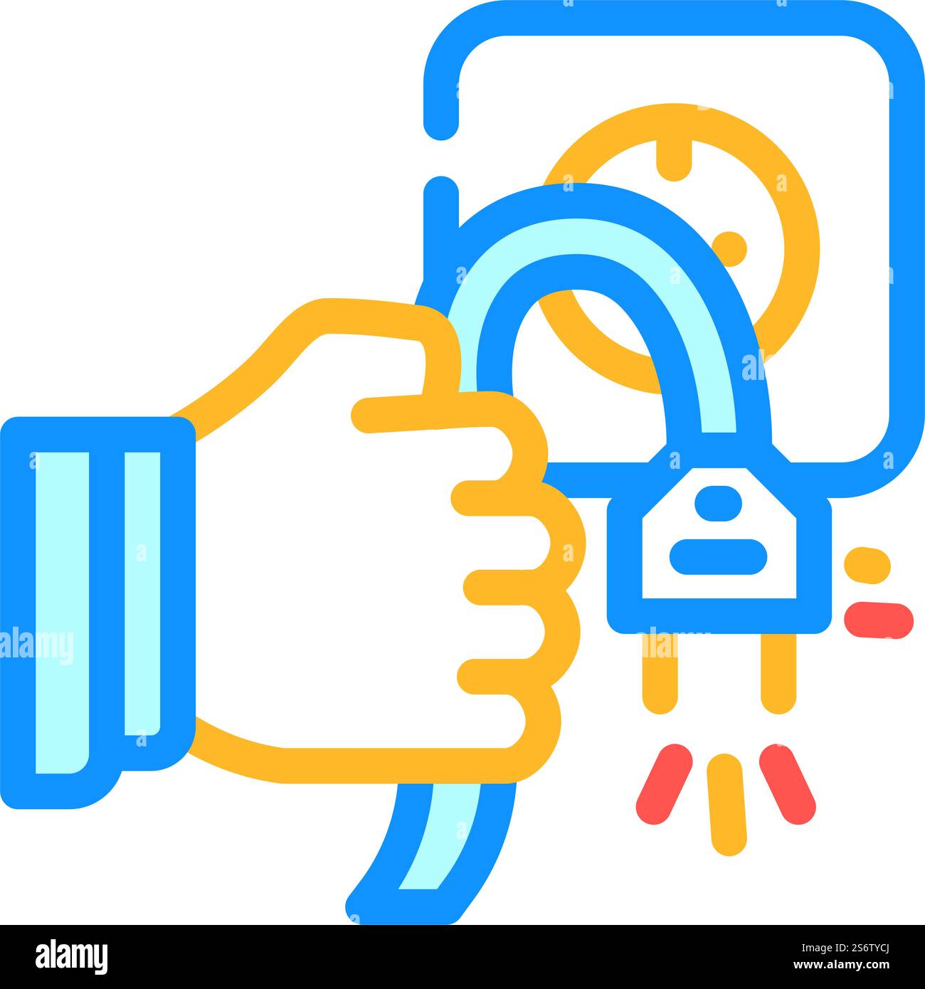 unplug socket color icon vector. unplug socket sign. isolated symbol ...